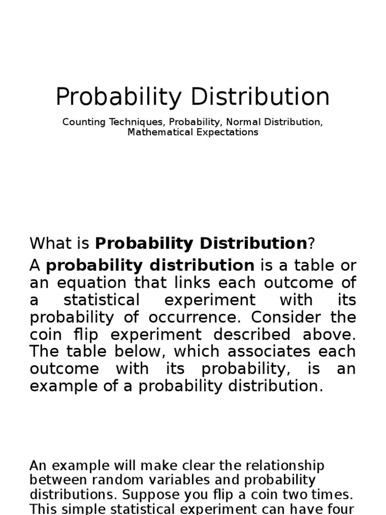 Probability Distribution (Report) | Download Free PDF | Probability ...