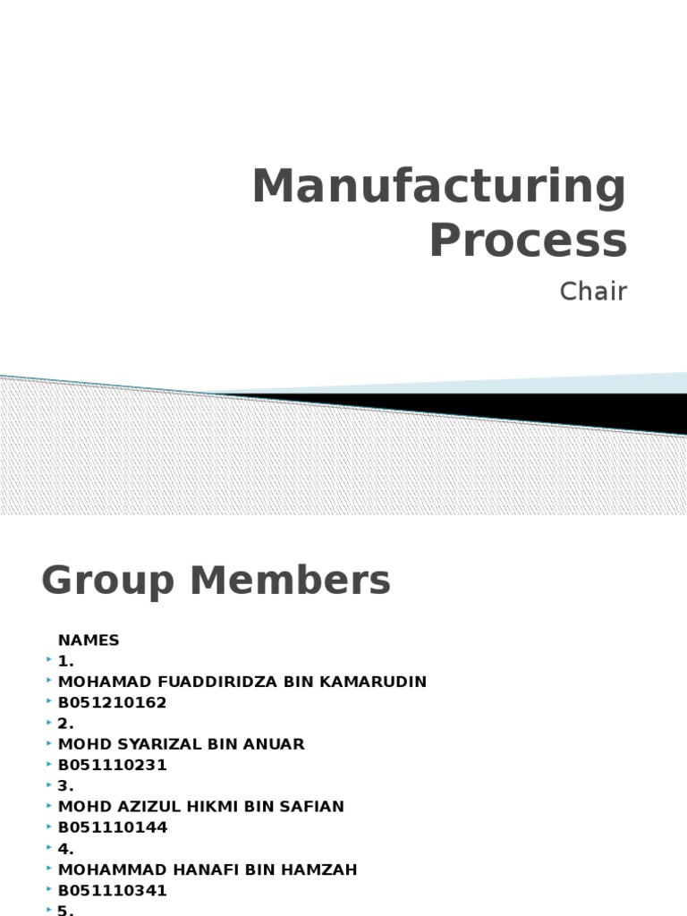 Chair Manufacturing Process (UTEM) | PDF | Corrosion | Galvanization