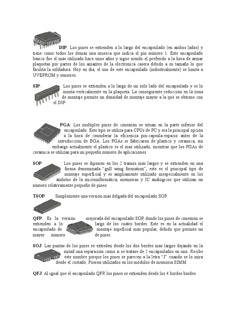Tipos de Encapsulados de Microcontroladores | PDF | Ingenieria ...