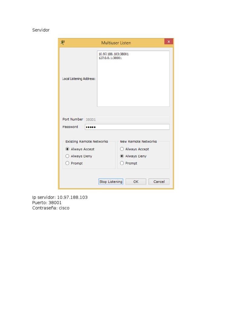 10.4.1.2 Packet Tracer Multiuser - Tutorial - Client Side | PDF