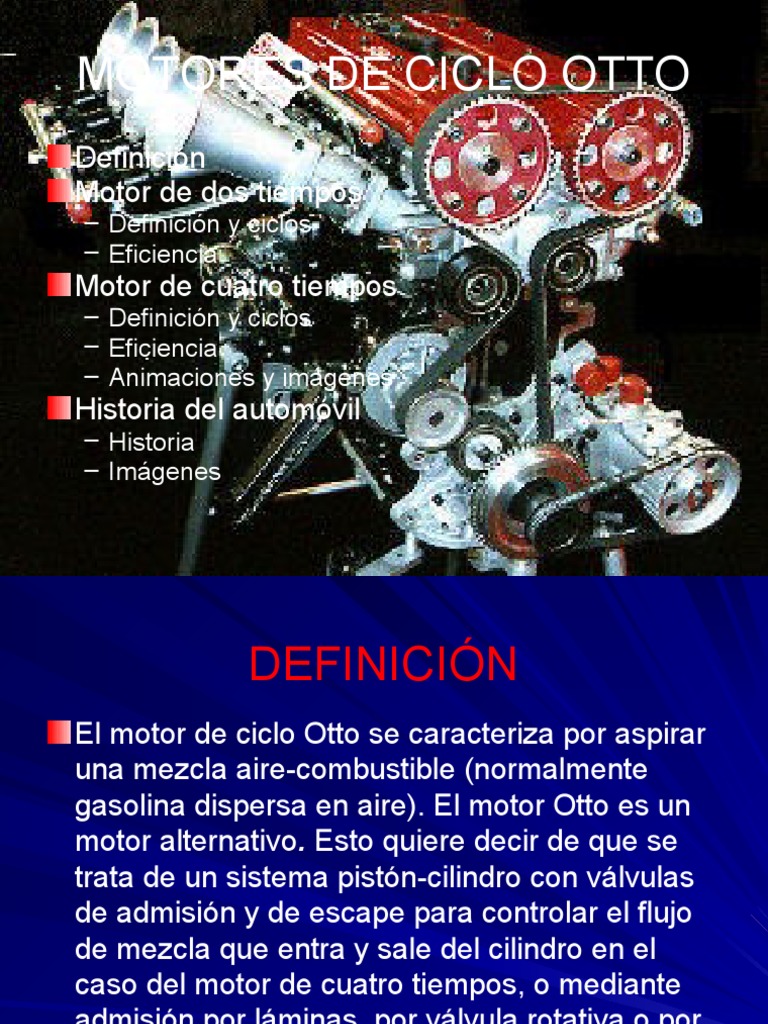 Características del Motor Otto | PDF | Pistón | Motor de combustión interna