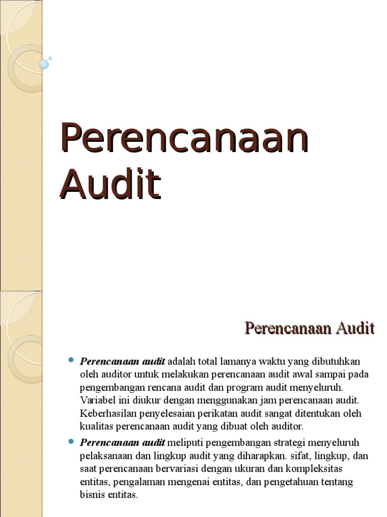 Perencanaan Audit