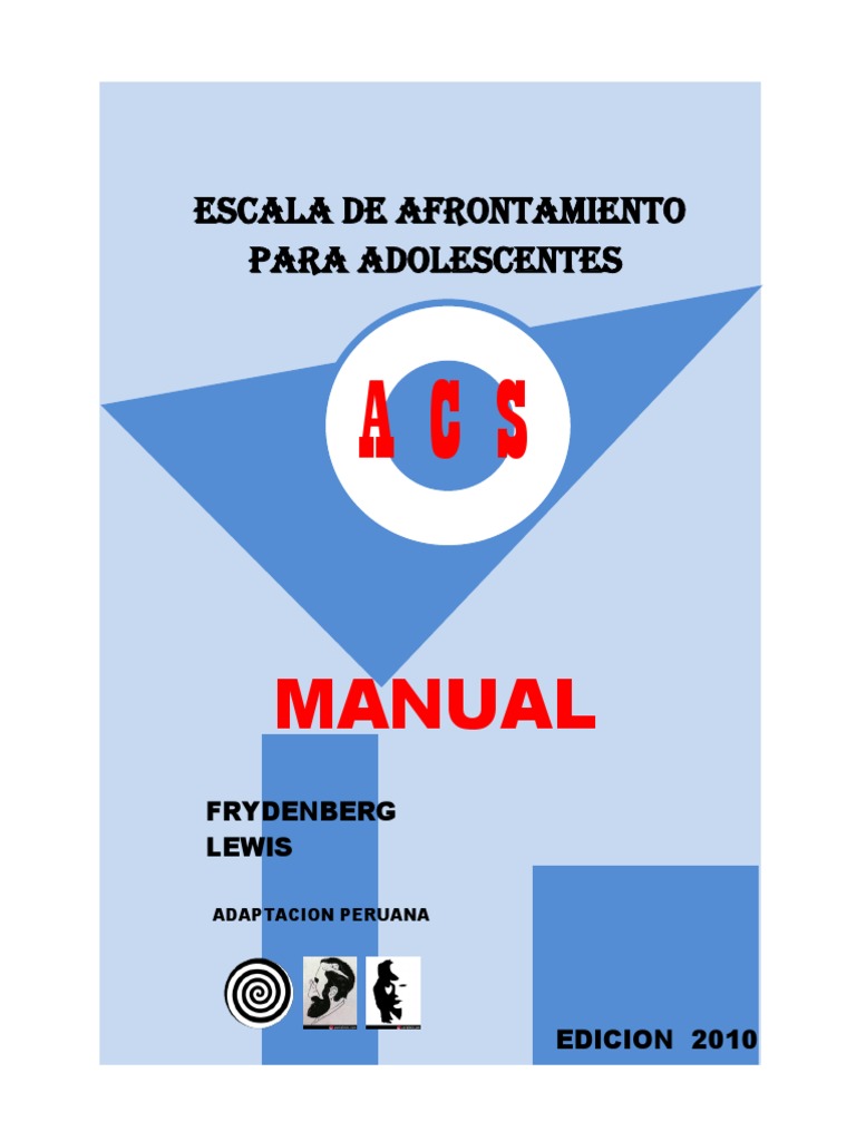 Manual de Escala de Afrontamiento ACS | PDF | Adultos | Estrés (biología)