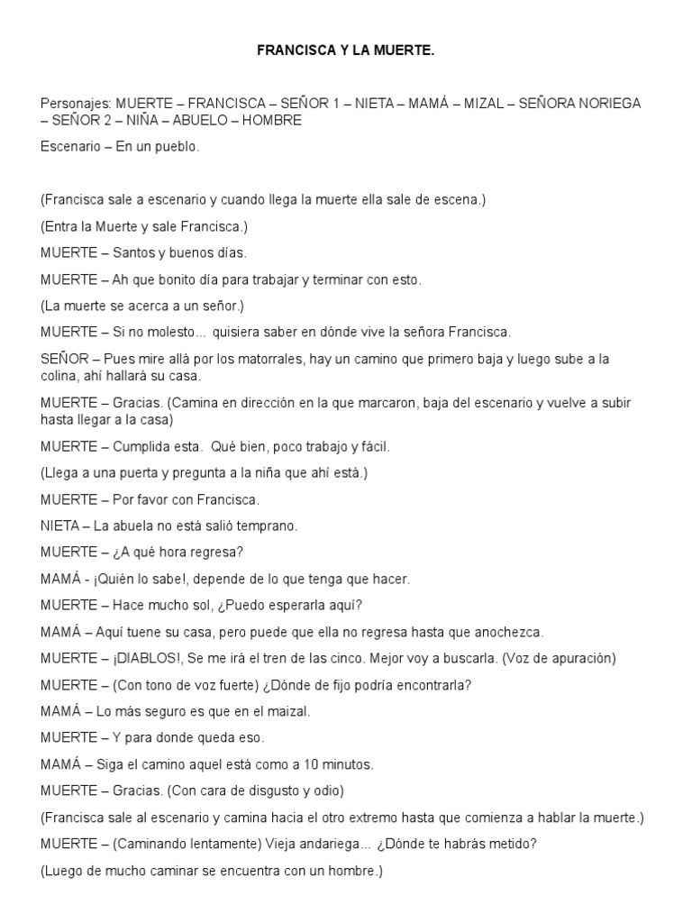 Francisca y La Muerte | PDF | Ocio | Entretenimiento (general)