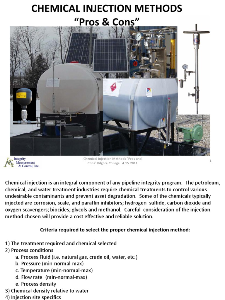 Chemical Injection Methods | PDF | Pipeline Transport | Pump
