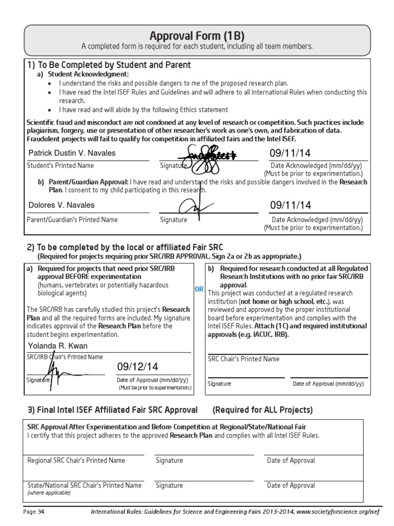 1.approval Form 1B | PDF | Institutional Review Board | Science And ...