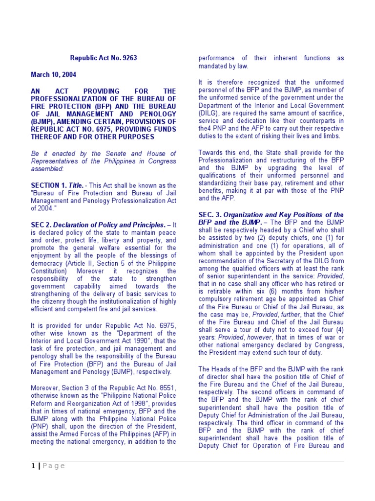 RA 9263 Edited | PDF | Inspector | Master's Degree