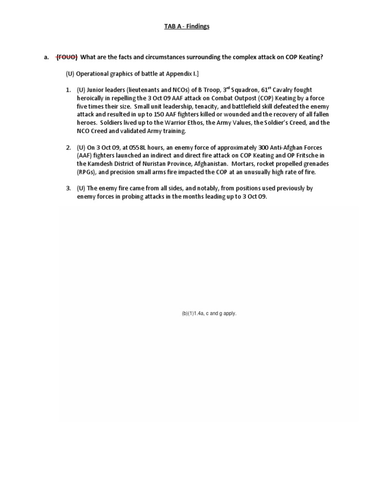COP Keating Attack Analysis: Key Findings | PDF | Intelligence ...