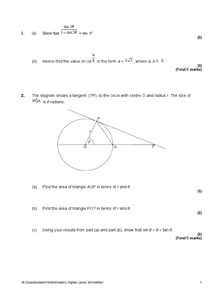 QB Version 3 Circular Functions and Trig | Download Free PDF ...