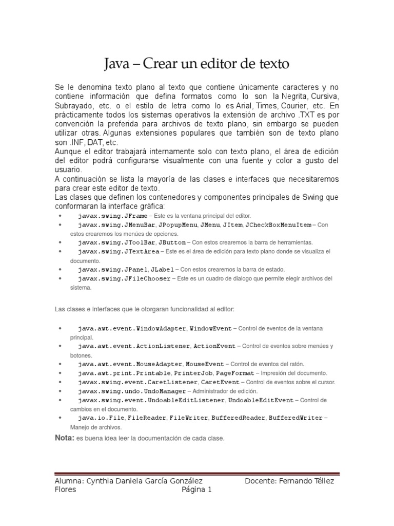 Topicos Editor de Texto Basico | PDF | Entorno de desarrollo integrado | Informática