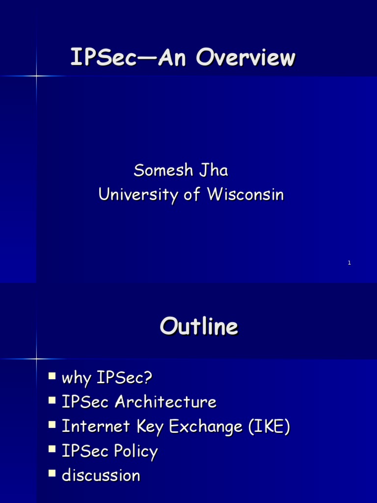 IPsec Overview | PDF | Cryptography | Communications Protocols