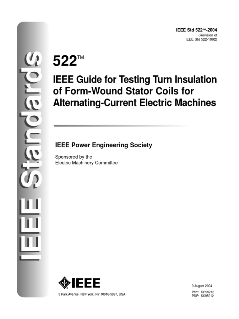 522-2004 (IEEE Guide For Testing Turn Insulation of Form-Wound Stator ...
