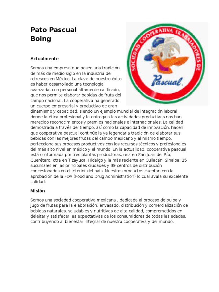 Pato Pascual Brief | PDF | Negocios (general) | Business