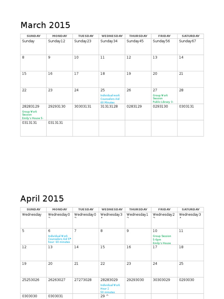 Self Calendar | PDF
