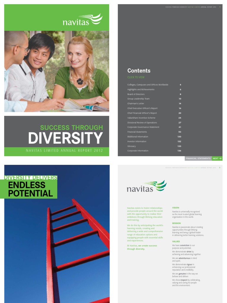 Navitas Financial Report | PDF | Dividend | Strategic Management