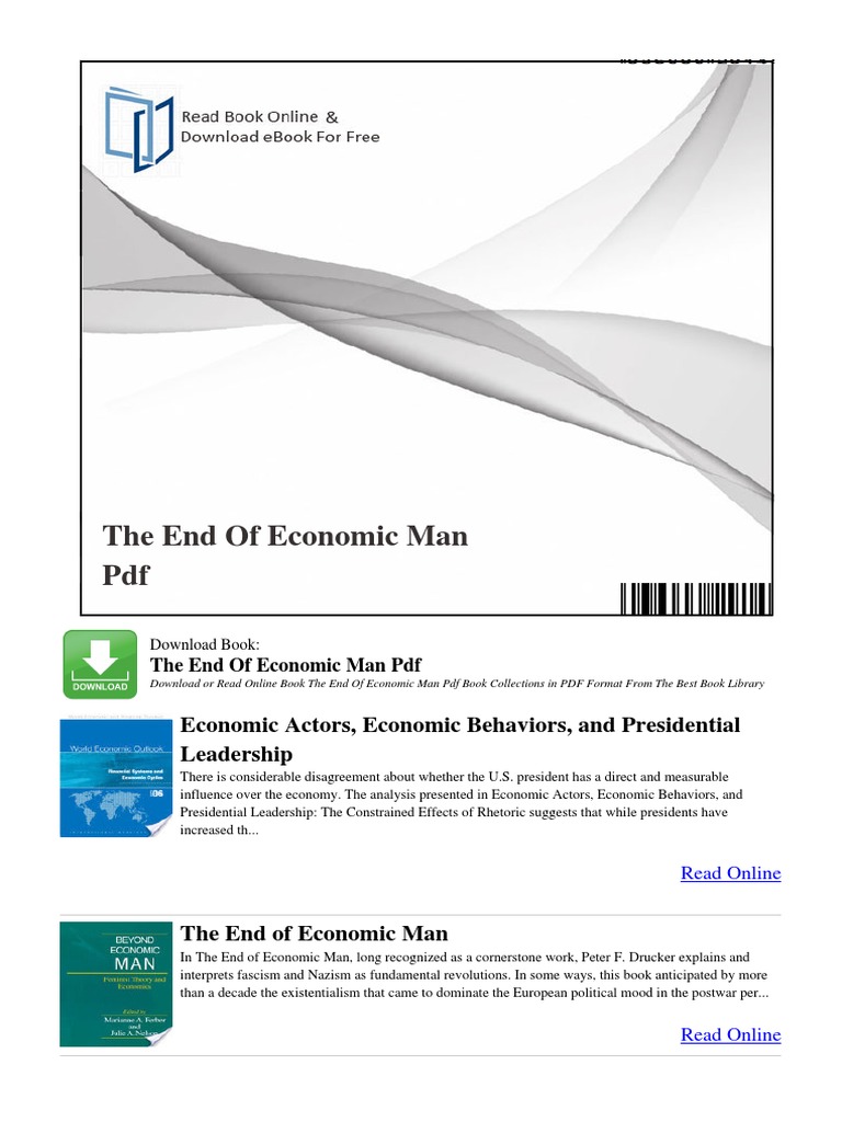 The End of Economic Man PDF | PDF | Economics | Evaluation