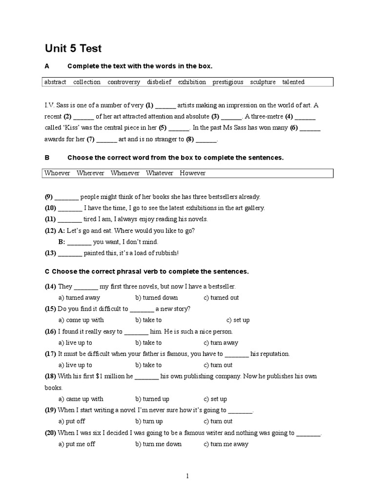 Upper-Intermediate Tests | PDF