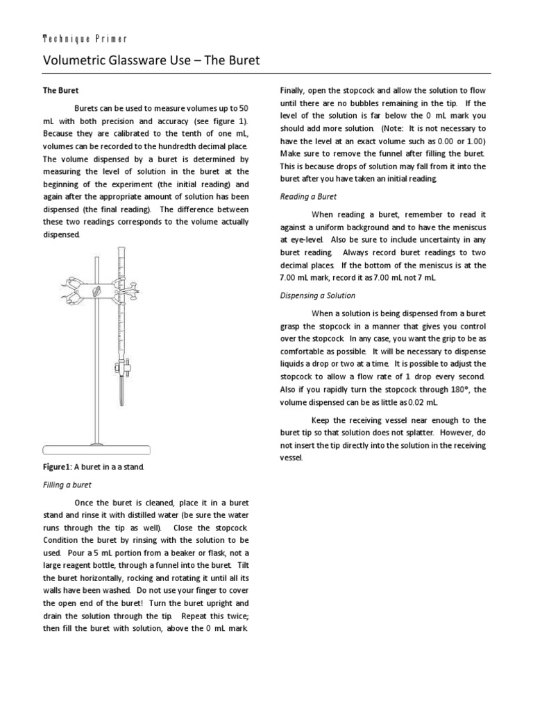 Volumetric Glassware Buret | PDF | Significant Figures | Nature