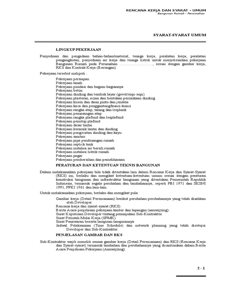 Contoh Rks Bangunan Umum | PDF