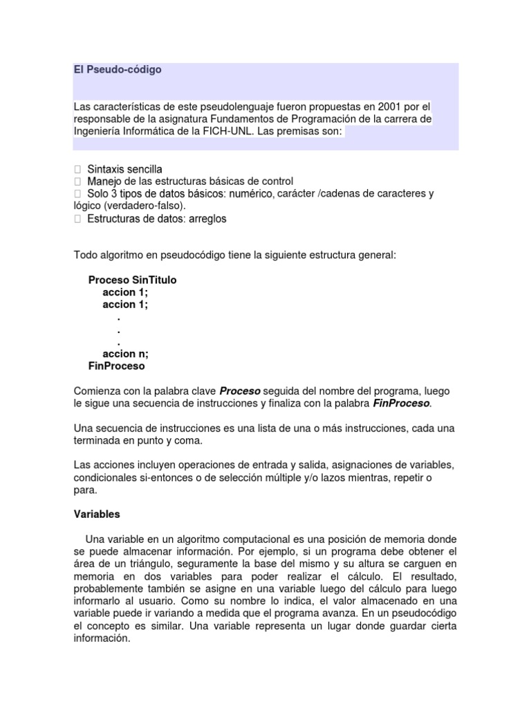 Manual de PSeInt | PDF | Algoritmos | Lenguaje de programación