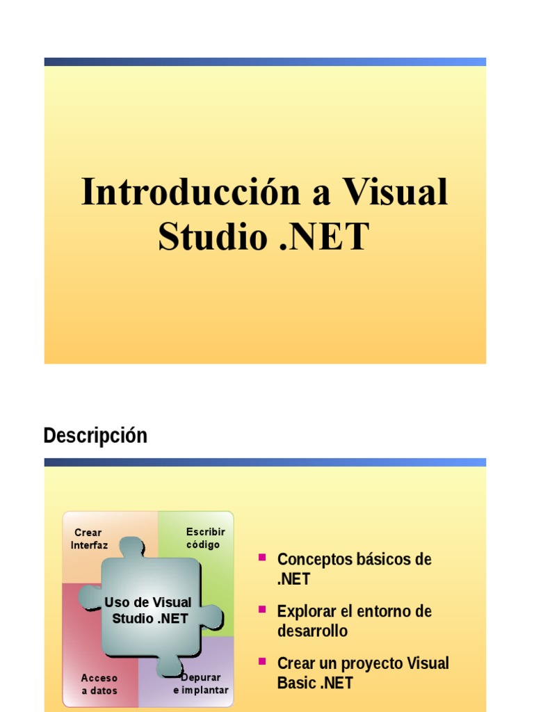 Introduccion A VS | PDF | .NET Framework | Microsoft Visual Studio