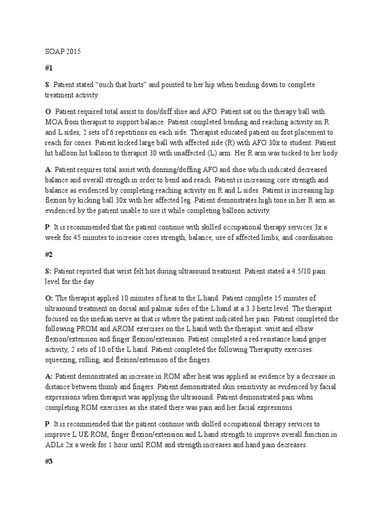 Soap Note | PDF | Anatomical Terms Of Motion | Musculoskeletal System