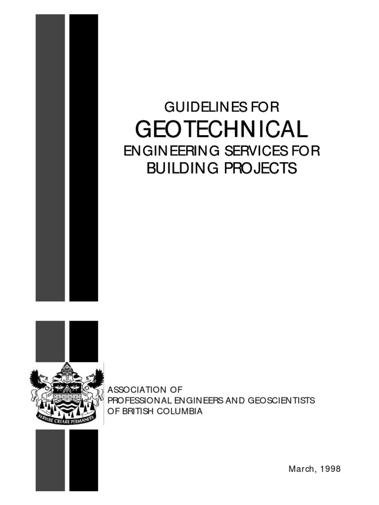 APEGBC Guidelines Geotechnical Engineering Services For Building | PDF ...