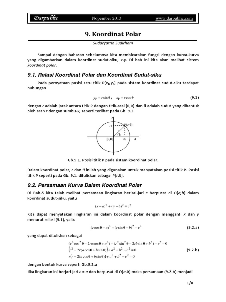 Koordinat dan Persamaan Polar | PDF | Seni | Sains & Matematika