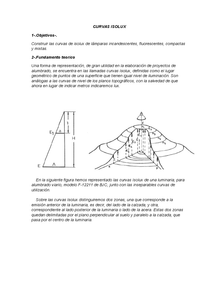 Curvas Isolux de Luminarias Públicas | PDF | Encendiendo | Geometria plana)