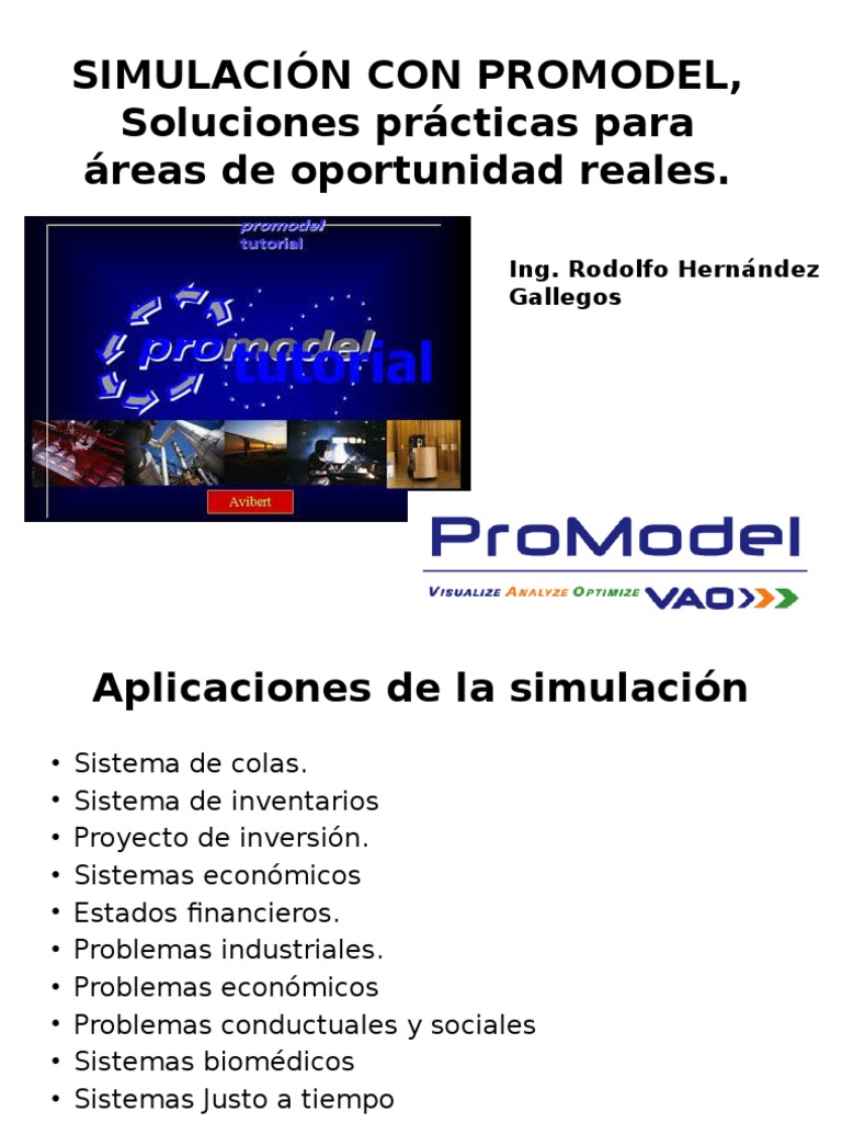 SIMULACIÓN CON PROMODEL, Soluciones Prácticas para Áreas | Descargar ...