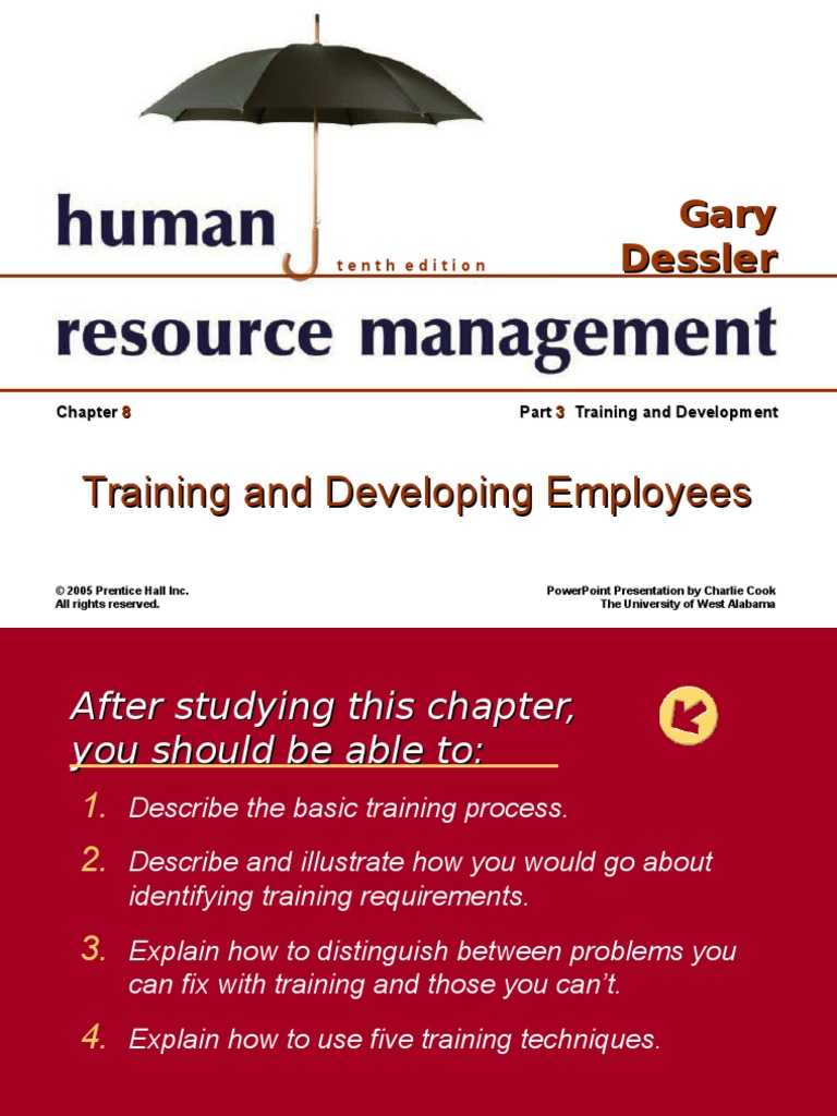 Gary Dessler - Training and Development | PDF | Apprenticeship ...