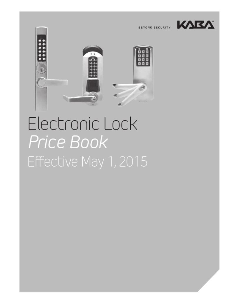 Kaba E-Plex Price Book - 2015 | PDF | Access Control | Lock (Security ...