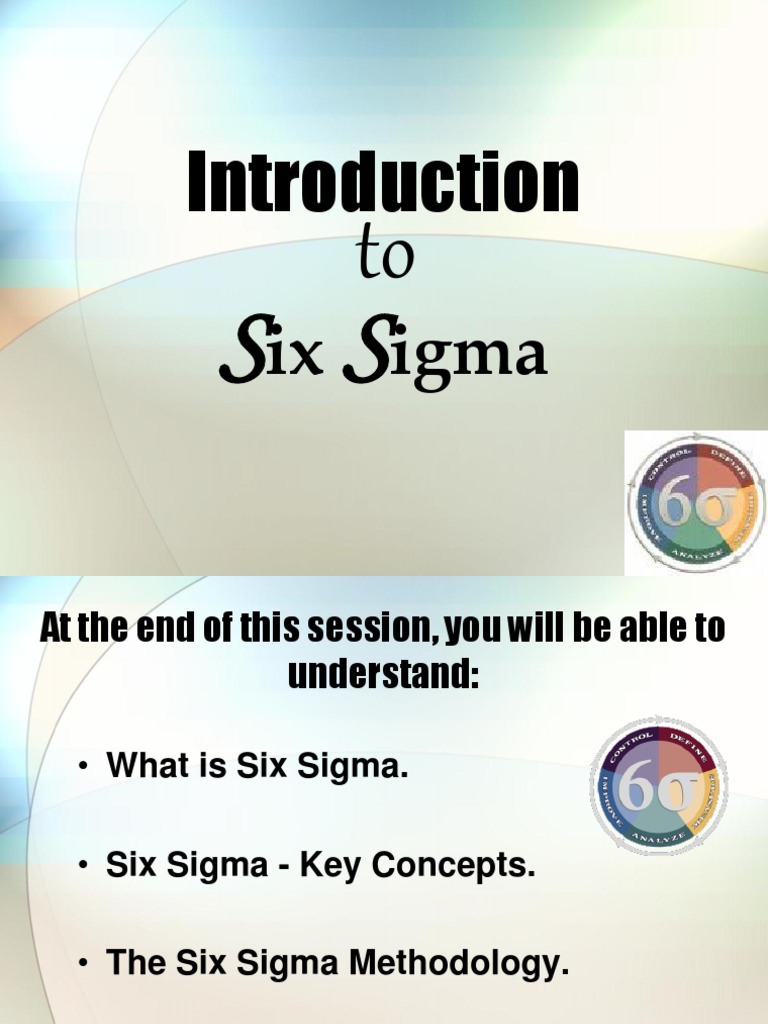 Introduction To Six Sigma | PDF | Six Sigma | Business Process