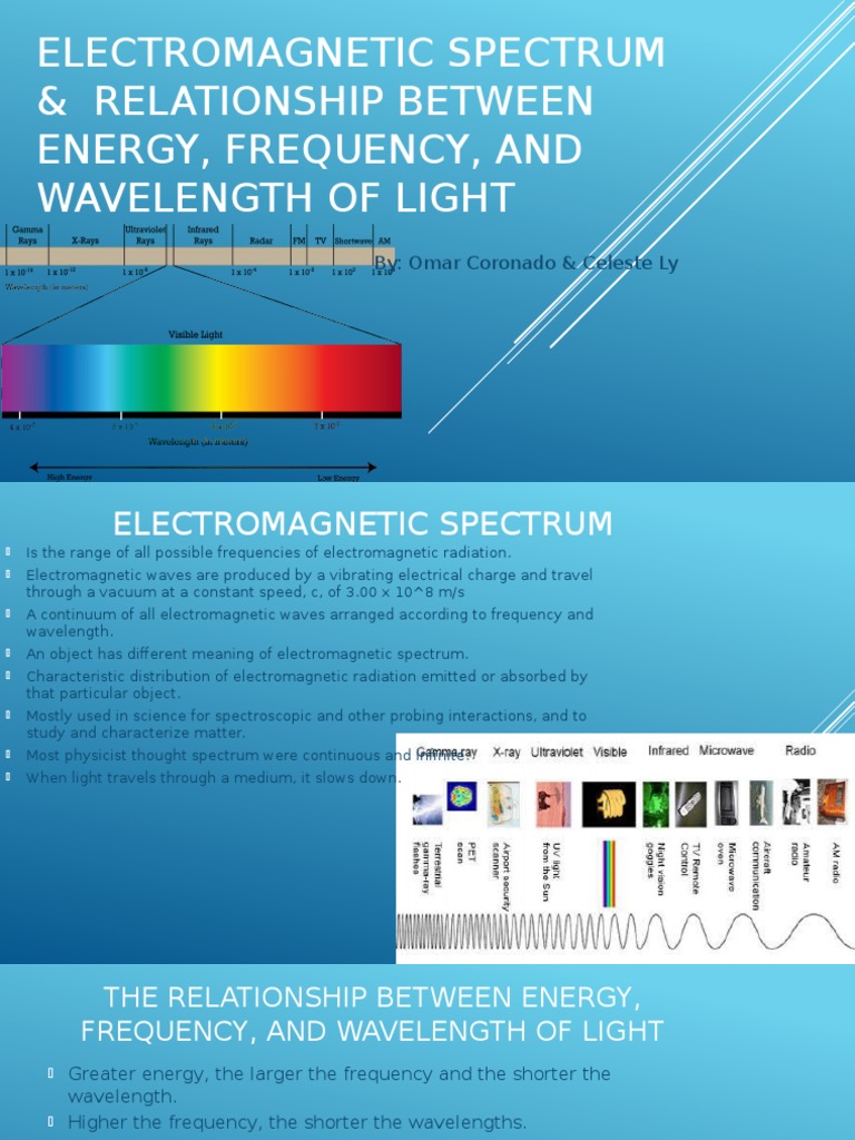 Energy, Frequency, and Wavelength Relations | PDF | Electromagnetic ...