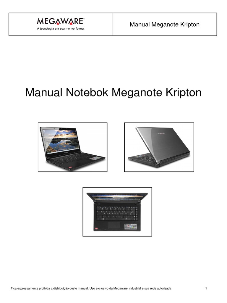 Manual Meganote Kripton PDF | PDF | Notebook | Eletrônicos