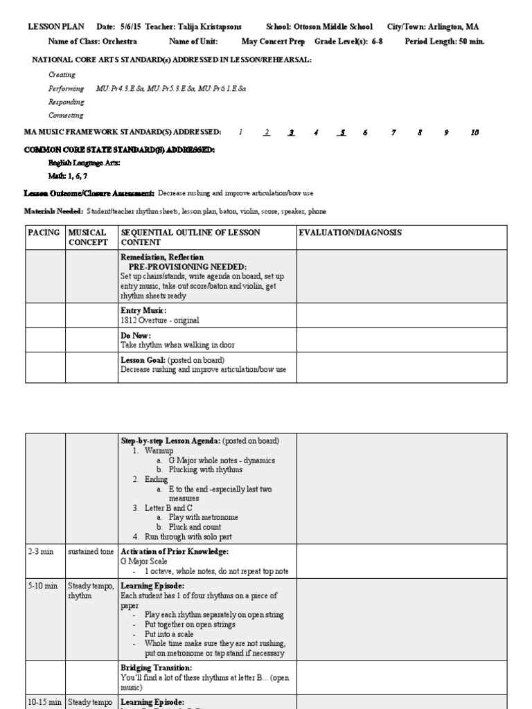 May Concert Prep for Middle School Orchestra | PDF