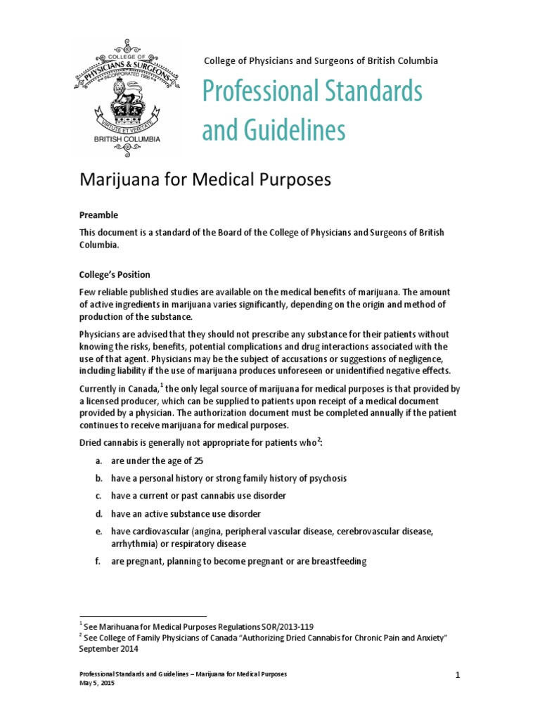 PSG Marijuana For Medical Purposes | PDF | Medical Cannabis | Cannabis ...