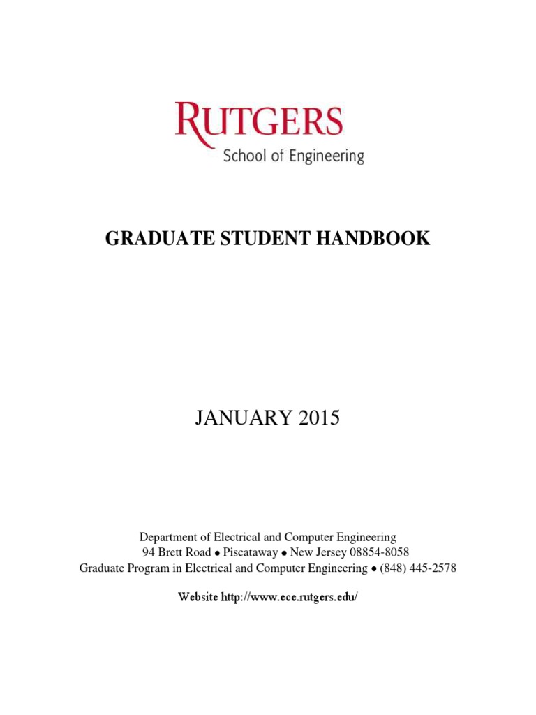 ECE Grad Student Handbook Jan 2015b | PDF | Thesis | Graduate School
