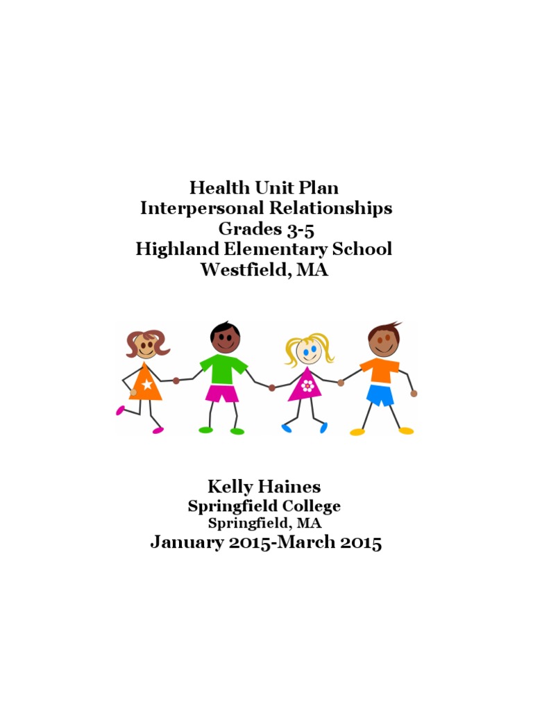 Health Unit Plan 3-5 Interpersonal Relationships | PDF | Educational ...