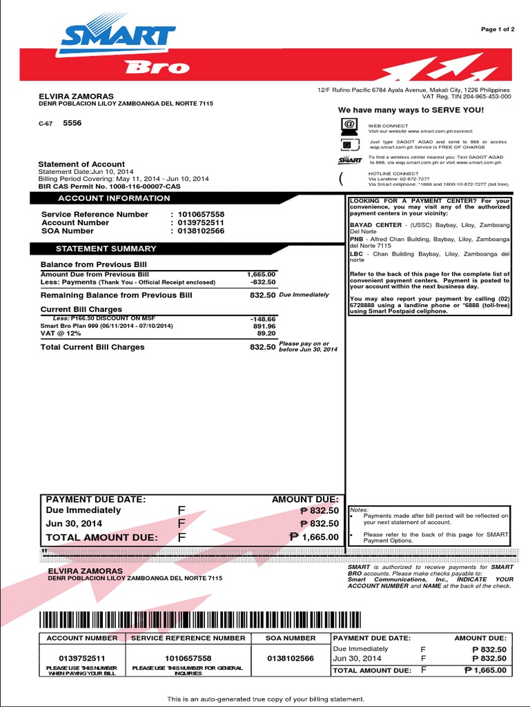 SOA Summary | PDF | Value Added Tax | Invoice