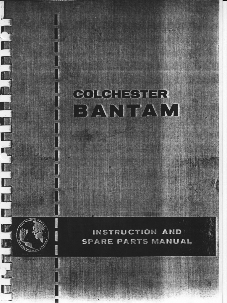 Colchester Bantam Instructions | PDF