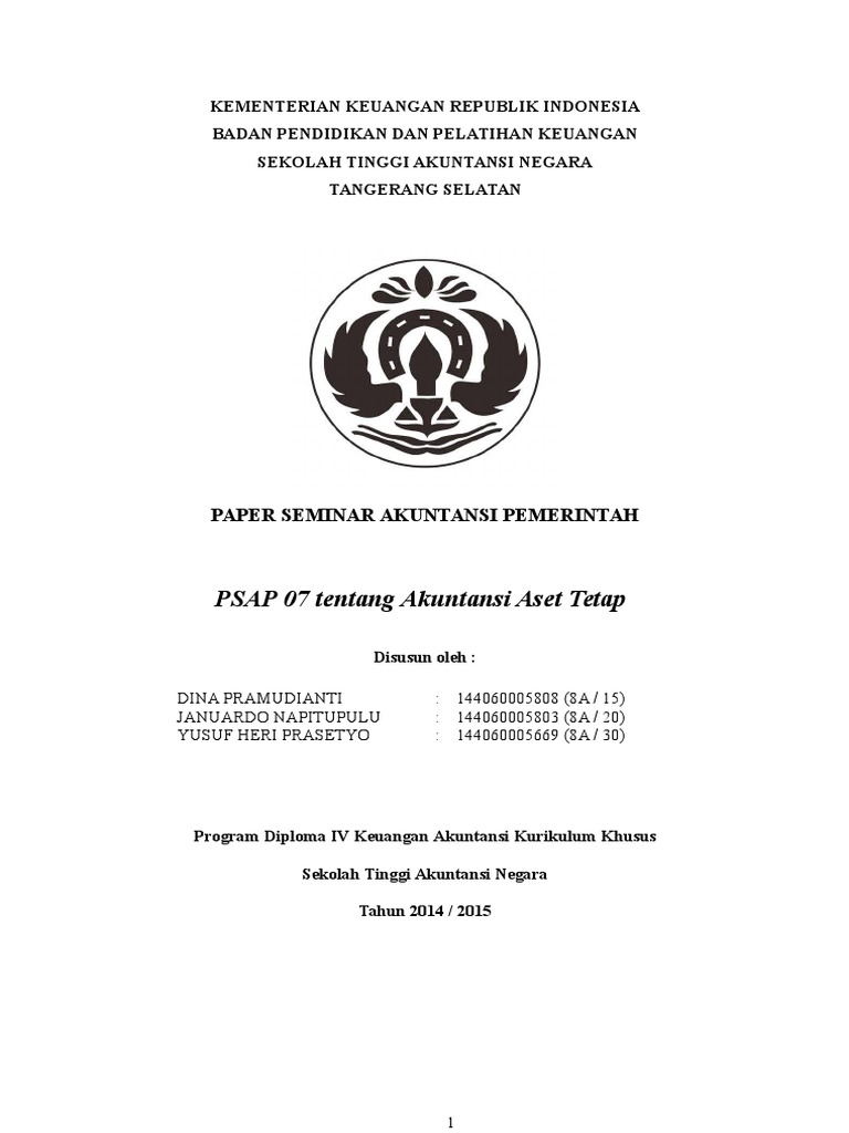 PSAP 07: Aset Tetap | PDF
