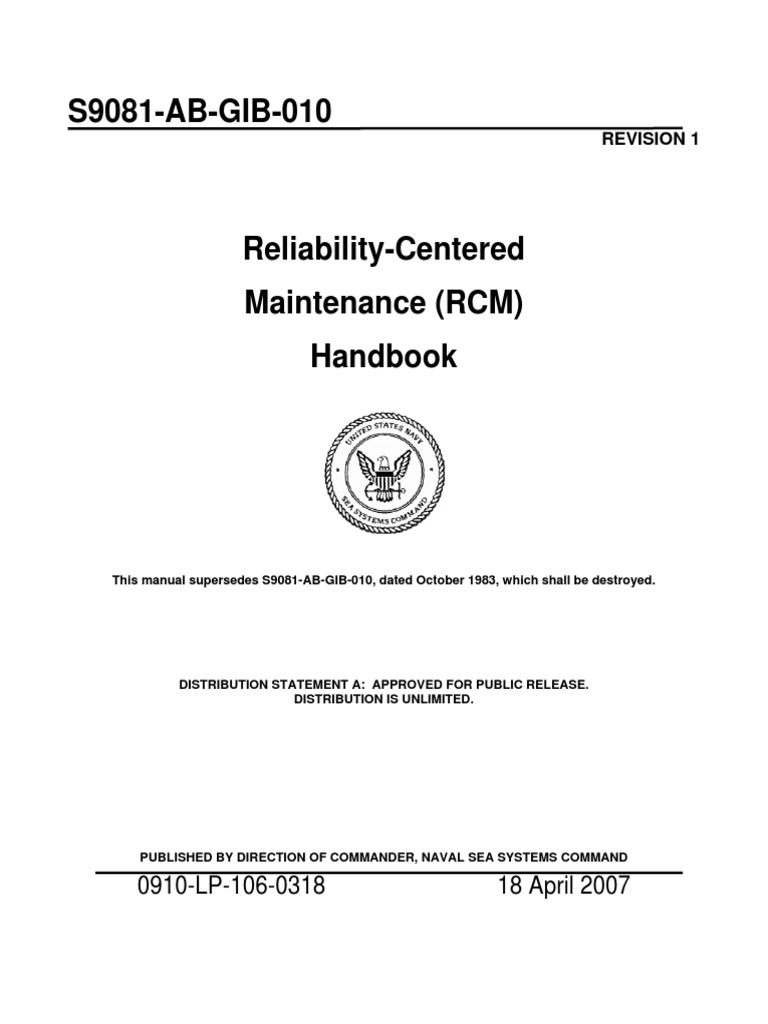 RCM Handbook 2007 | PDF | Reliability Engineering | Risk