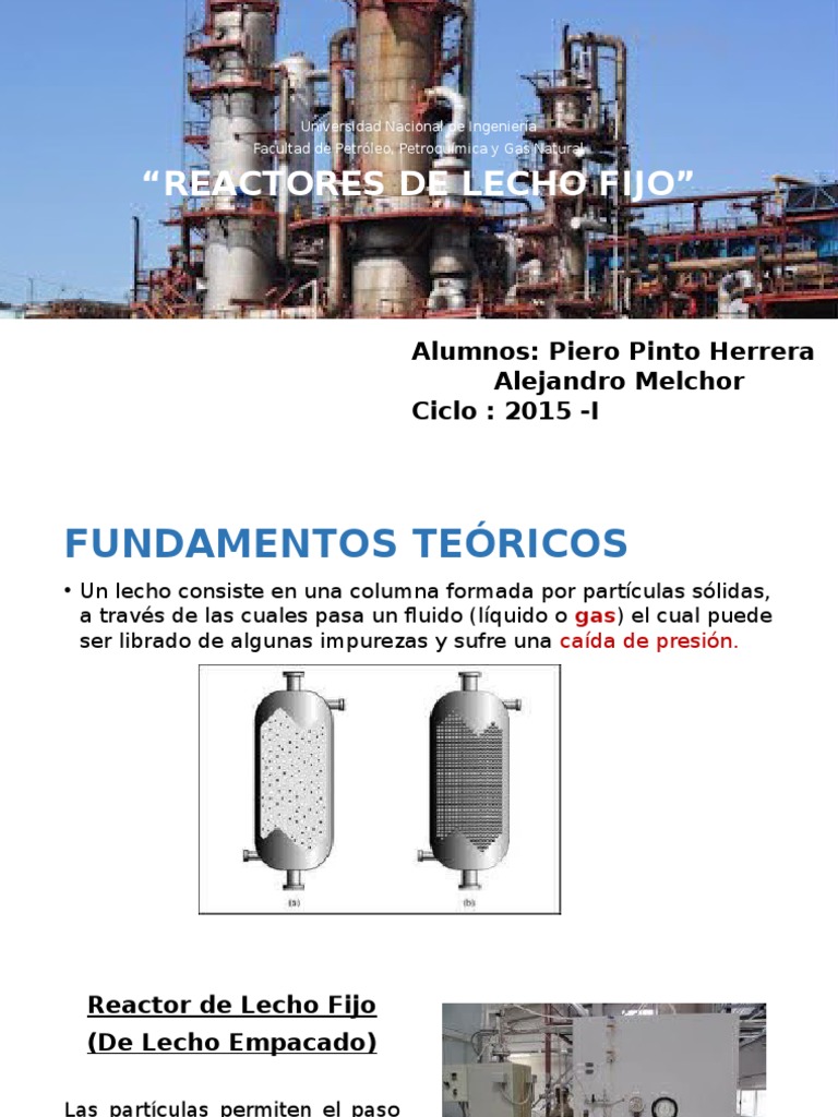 reactores en lecho fijo | Catálisis | Intercambiador de calor | Prueba ...