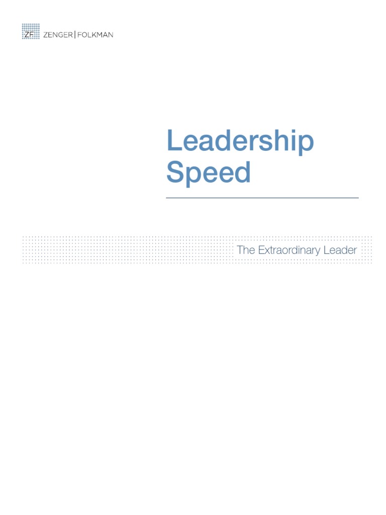 Leadership Speed Webinar Handout PDF | PDF | Leadership | Expert