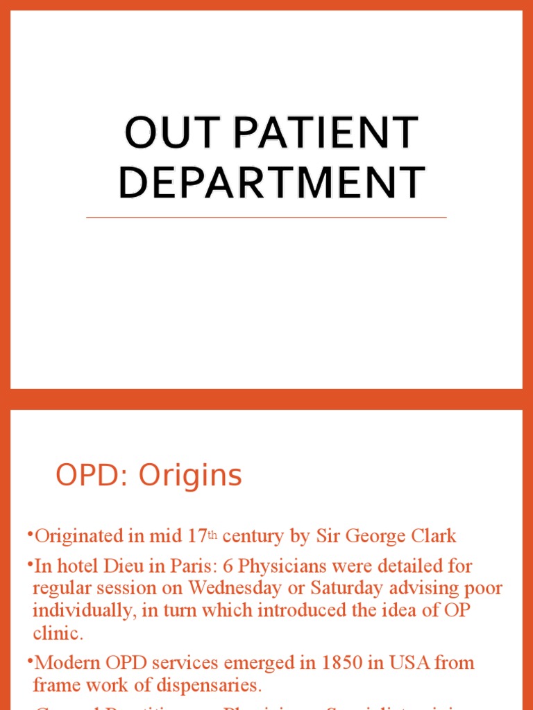 Out Patient Department | Patient | Clinic