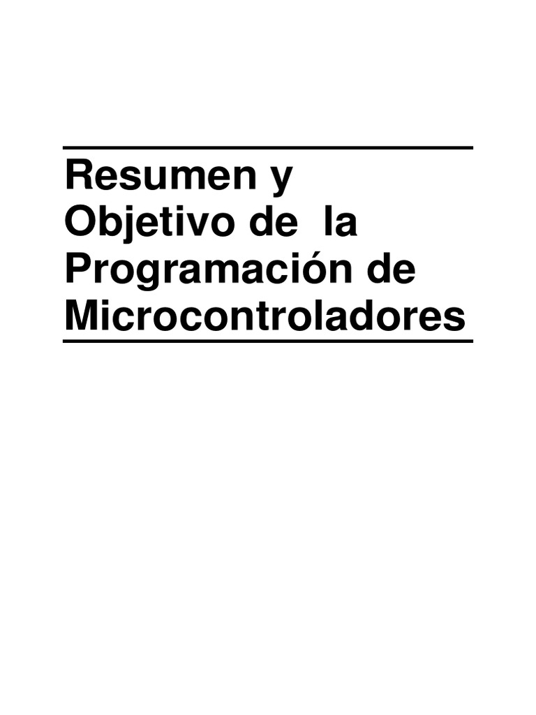 Microcontroladores PIC Programación | PDF | Microcontrolador ...