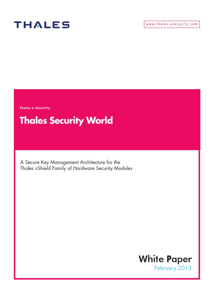 Thales Security World WP | PDF | Computer Security | Security