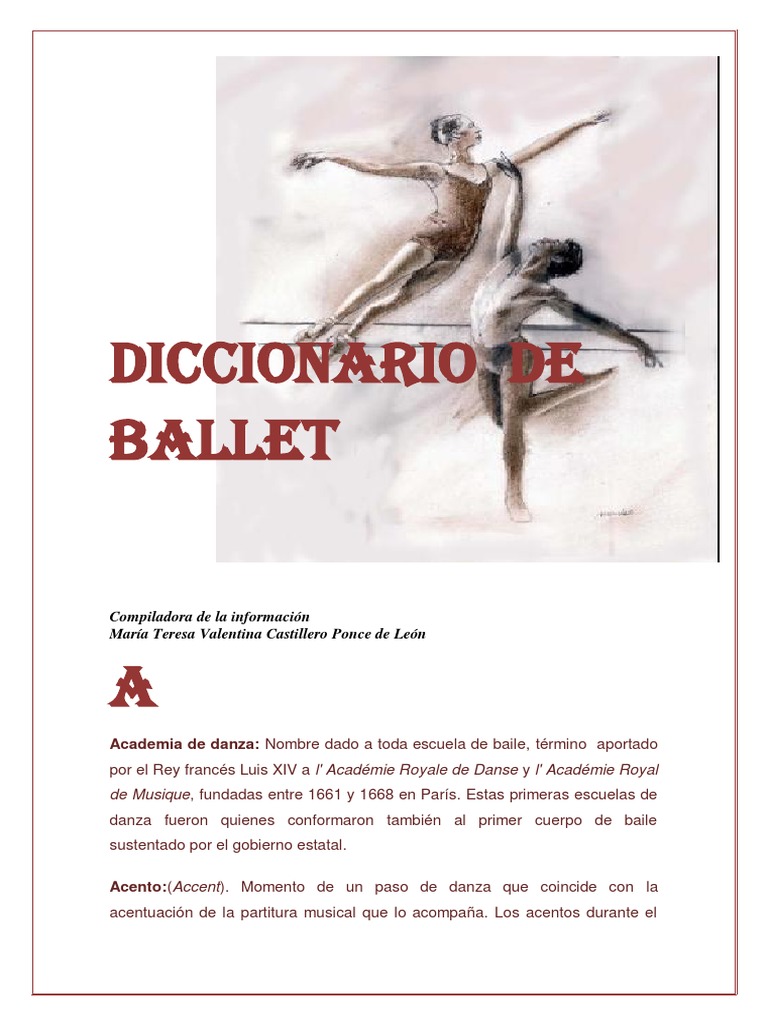 Diccionario de Ballet | PDF | Ballet | Bailes