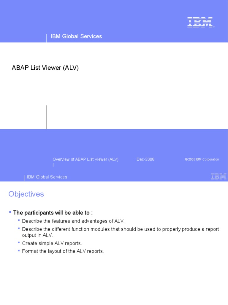 Chapter 01 - 1 - Overview of ABAP List Viewer ALV | PDF | Subroutine ... Chapter 01 - 1 - Overview of ABAP List Viewer ALV | PDF | Subroutine ...